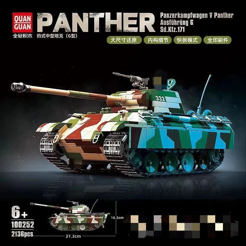 Quan Guan - 100252 - Panzerkampfwagen V Panther Ausf.G - 2276 Pieces ...